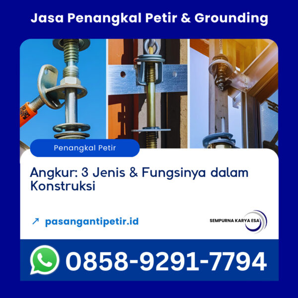 Angkur: 3 Jenis & Fungsinya dalam Konstruksi